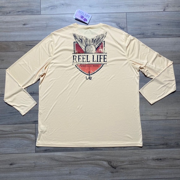 reel life | Shirts | Reel Life Mens Jax Beach Long Sleeve Uv Shirt Size ...